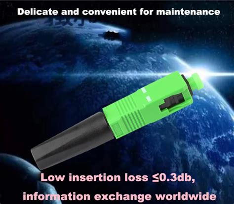 Low Insert Loss Sc Apc Upc Fast Connector For Ftth Drop Cable Fiber Optic Fibra Optica Quick