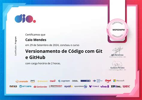 Versionamento De Código Com Git E Github Caio Mendes