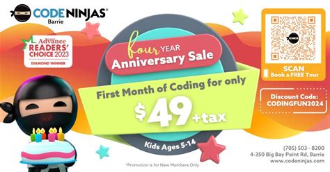 Code Ninjas Barrie On Linkedin Codeninjasbarrie Anniversarysale