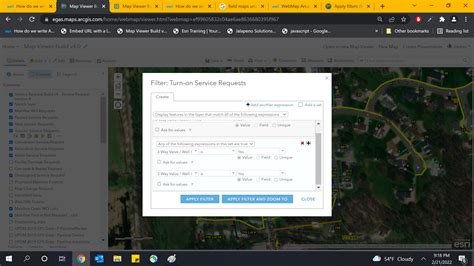 solved how do we write and or conditional visibility in esri