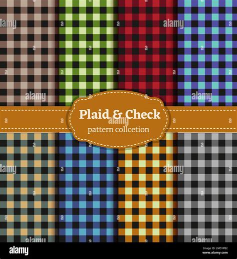 Buffalo Plaid Pattern Set Stock Vector Image And Art Alamy