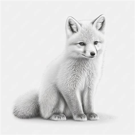 Arctic Fox Drawing