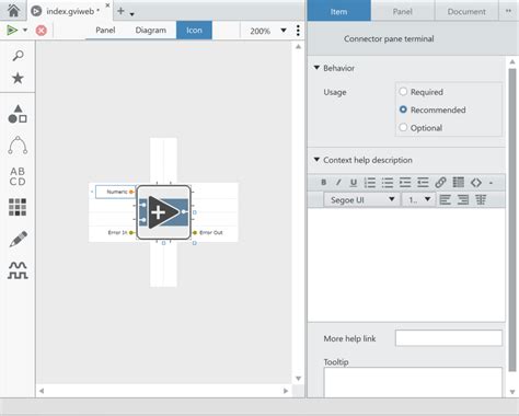 dedicated ui for labview connector pane ni community