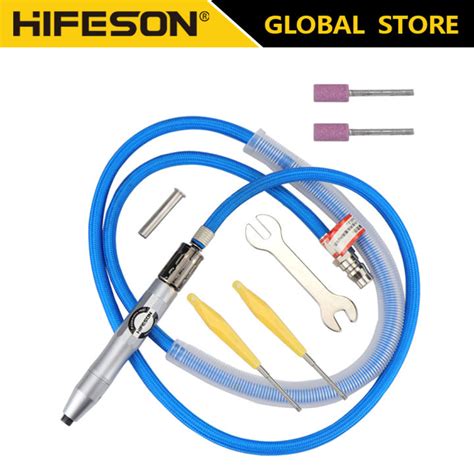 HIFESON 3A นิวเมติกปากกาบดมินิเครื่องขัดตัวอักษรปากกาหยกเครื่องแกะสลัก ...