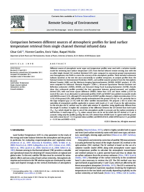 Pdf Comparison Between Different Sources Of Atmospheric Profiles For