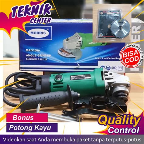 Mesin Kayu Morris Mag 100a Electric Hand Grinder 4 Inch Modern Grinding Machine Bonus Wood