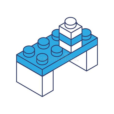 Toy Building Block Bricks Stock Vector Illustration Of Blue 93411196