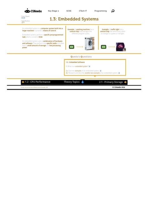 13 Embedded Systems Ocr Gcse J277 Spec Csnewbs Pdf
