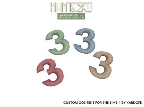 The Sims Resource Numbers