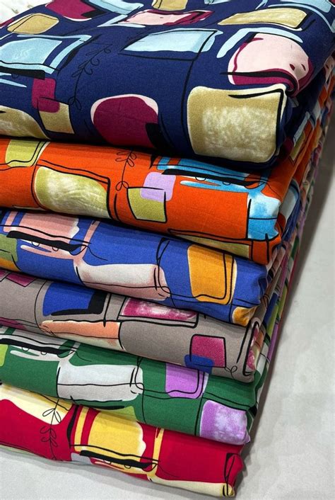 Modal Satin Multicolor Abstract Fabric Design Modal Satin Dresses