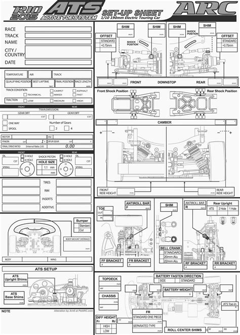 Quantum Racing Rc Hobby Rc News Feed Arc R10 2015 Ats Blank Setup Sheet