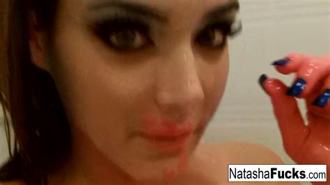 Natasha Captivates In A Sultry Black Light Scene