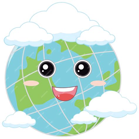 Premium Vector Globe With Cute Face Expression