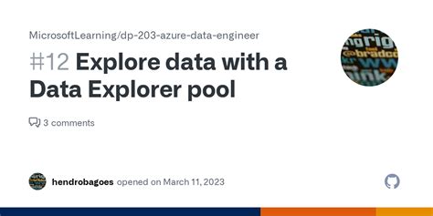 Explore Data With A Data Explorer Pool · Issue 12 · Microsoftlearning