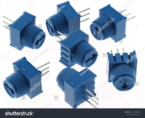 Group Blue Potentiometers Pcb Mounting Isolated Stock Photo 1470730838 Shutterstock