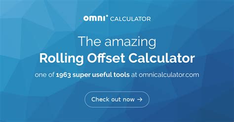 Rolling Offset Calculator