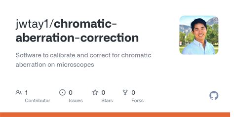 Github Jwtay1chromatic Aberration Correction Software To Calibrate And Correct For Chromatic