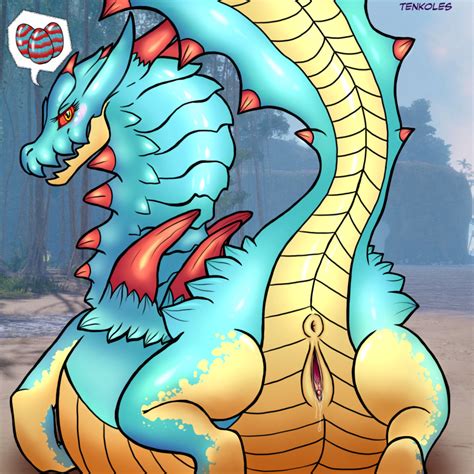 Rule 34 Anus Aquatic Dragon Belly Big Belly Blue Body Blush Bodily Fluids Capcom Dragon Egg