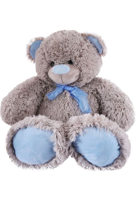 რბილი სათამაშო ნაცრისფერი დათვი დიდი