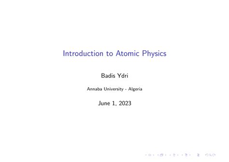 Pdf Introduction To Atomic Physics