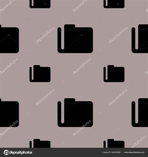 Document Folder Icon Sign Seamless Pattern Gray Background Vector Illustration Stock Vector