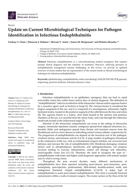 Pdf Update On Current Microbiological Techniques For Pathogen