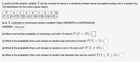 Solved Point Let The Random Variable X Be The Number Of Chegg