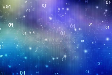 And Zero Text In Binary Code Format In Technology Background Internet