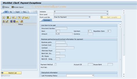 FPCPR SAP Tcode Clarif Processing Payment Run