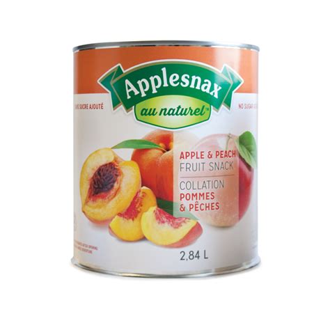 Collation Pommes PÊche Sans Sucre AjoutÉ Vergers Leahy Inc