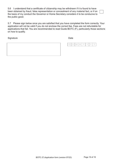 Form Botc F Download Printable Pdf Or Fill Online Application For Registration As A British