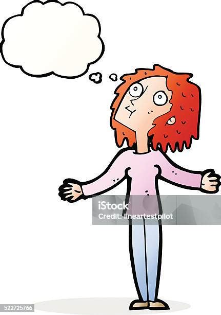 말풍선이 있는 호기심 많은 루킹 위로 여자 만화 캐릭터 그리기에 대한 스톡 벡터 아트 및 기타 이미지 그리기 낙서 드로잉 말풍선 Istock