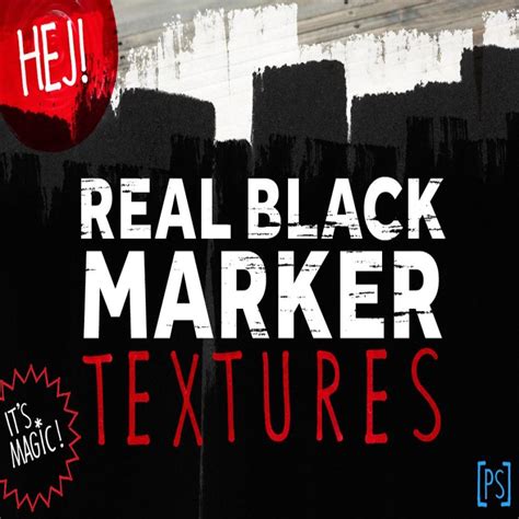 逼真黑色记号笔笔画纹理 Real Black Marker Textures 设计素材分享一流设计网