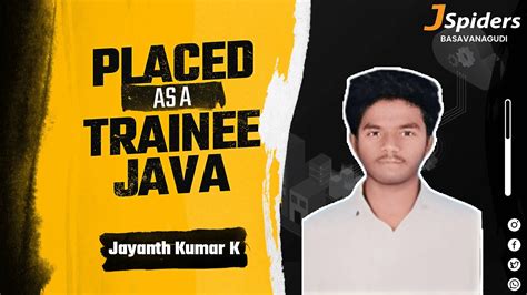 Jayanth Kumar Journey From Jspiders Basavanagudi To It Trainee Be