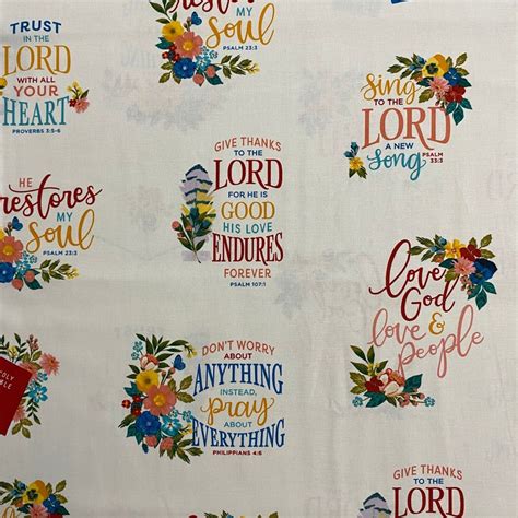 Scripture Fabric Etsy
