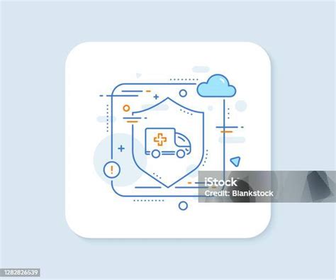 구급차 비상 차량 라인 아이콘 병원 교통 차량 표지판 벡터 건강관리와 의술에 대한 스톡 벡터 아트 및 기타 이미지 건강관리와 의술 고급 교통 Istock