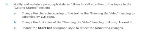 Solved Modify And Update A Paragraph Style As Follows To Chegg Com