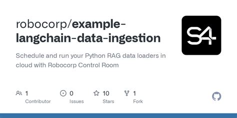 github robocorp example langchain data ingestion schedule and run