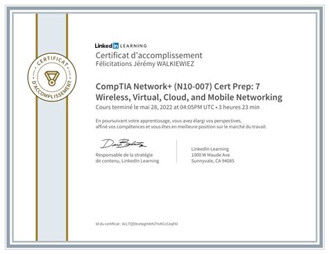 Jérémy Walkiewiez On Linkedin Certificate Of Completion