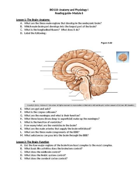 week 11 reading guide module 6 bio110 anatomy and physiology i