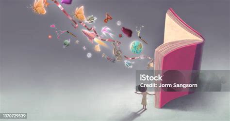 Bukubuku Imajinasi Seni Surealis Lukisan Fantasi Konsep Ide Pendidikan Mimpi Dan Membaca