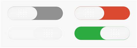 Toggle Switch Interface Buttons Gray Elements Vector Image