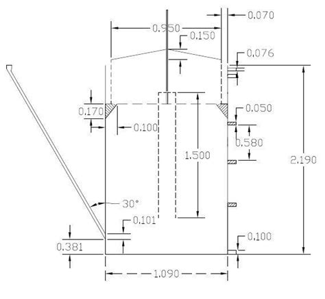 Design Of Solid State Digester Of Biogas Capacity 1m 3 All Dimensions Download Scientific