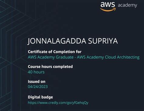 Supriya Jonnalagadda On Linkedin Aws Cloud Academy
