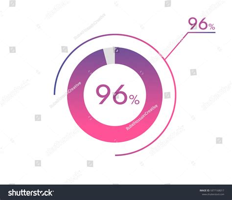 96 Percentage Diagrams Pie Chart Your Stock Vector Royalty Free