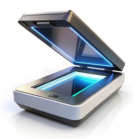 Smart High Tech Scanner With Glowing Edges Stock Illustration Illustration Of Shiny