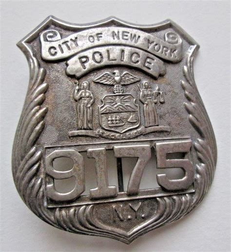 Nypd Police Officer Badge 9175 Replica 1913088557