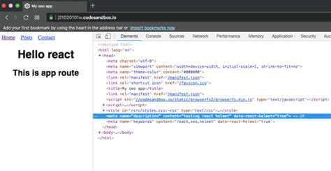how to add seo in react apps using helmet reactgo