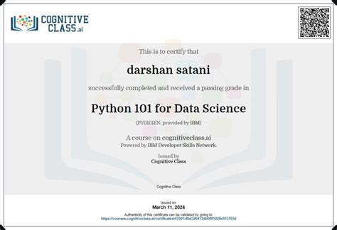 Darshan Satani On Linkedin Python Certification Datascience
