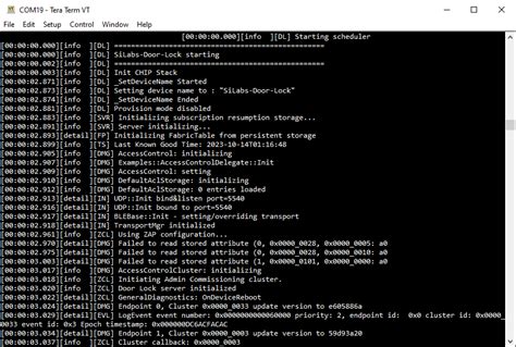 Matter Logging Configurations Overview Guides Silicon Labs Matter